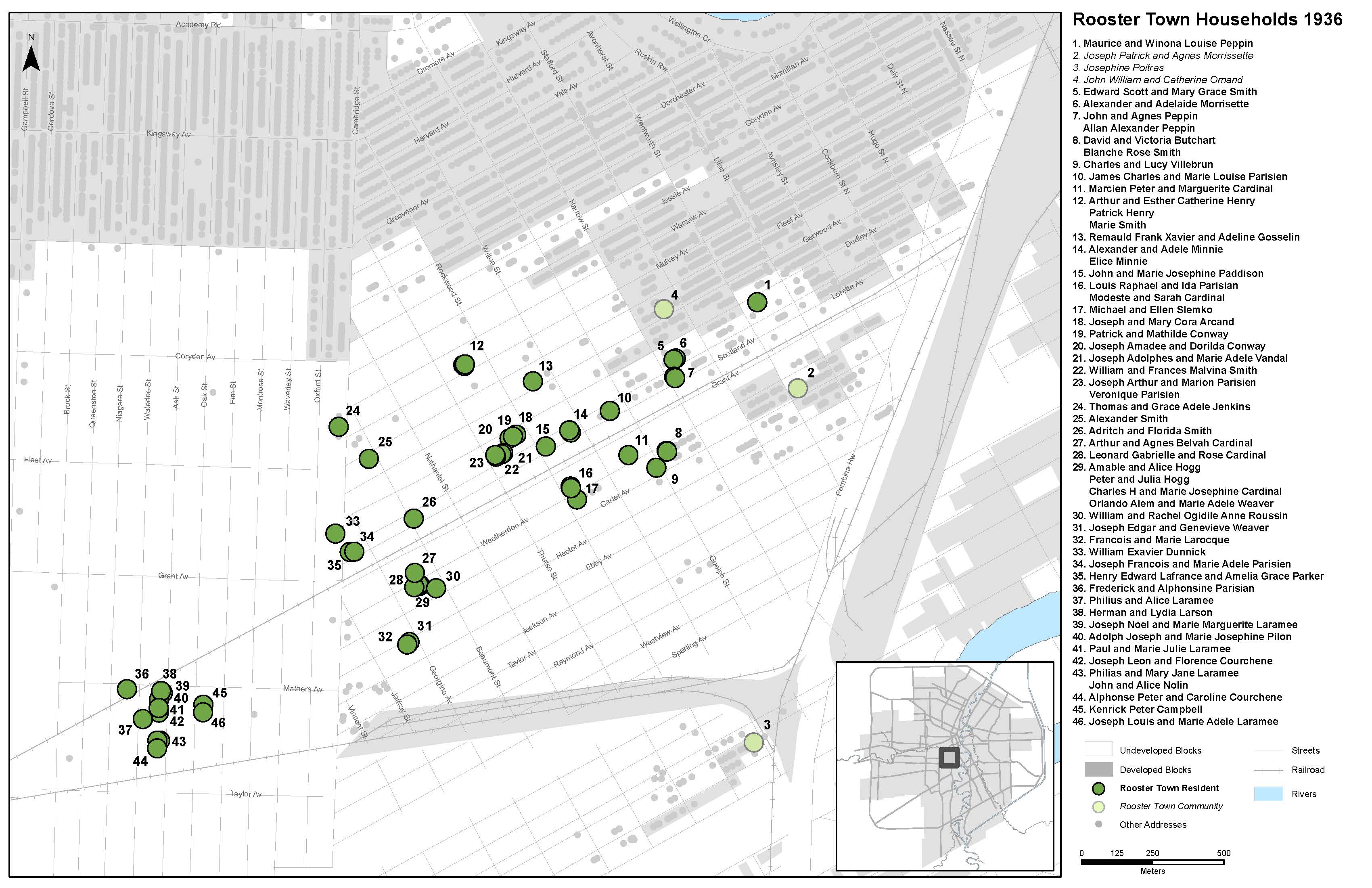 Map of Rooster Town, 1936 | Rooster Town Online Archive | University of ...
